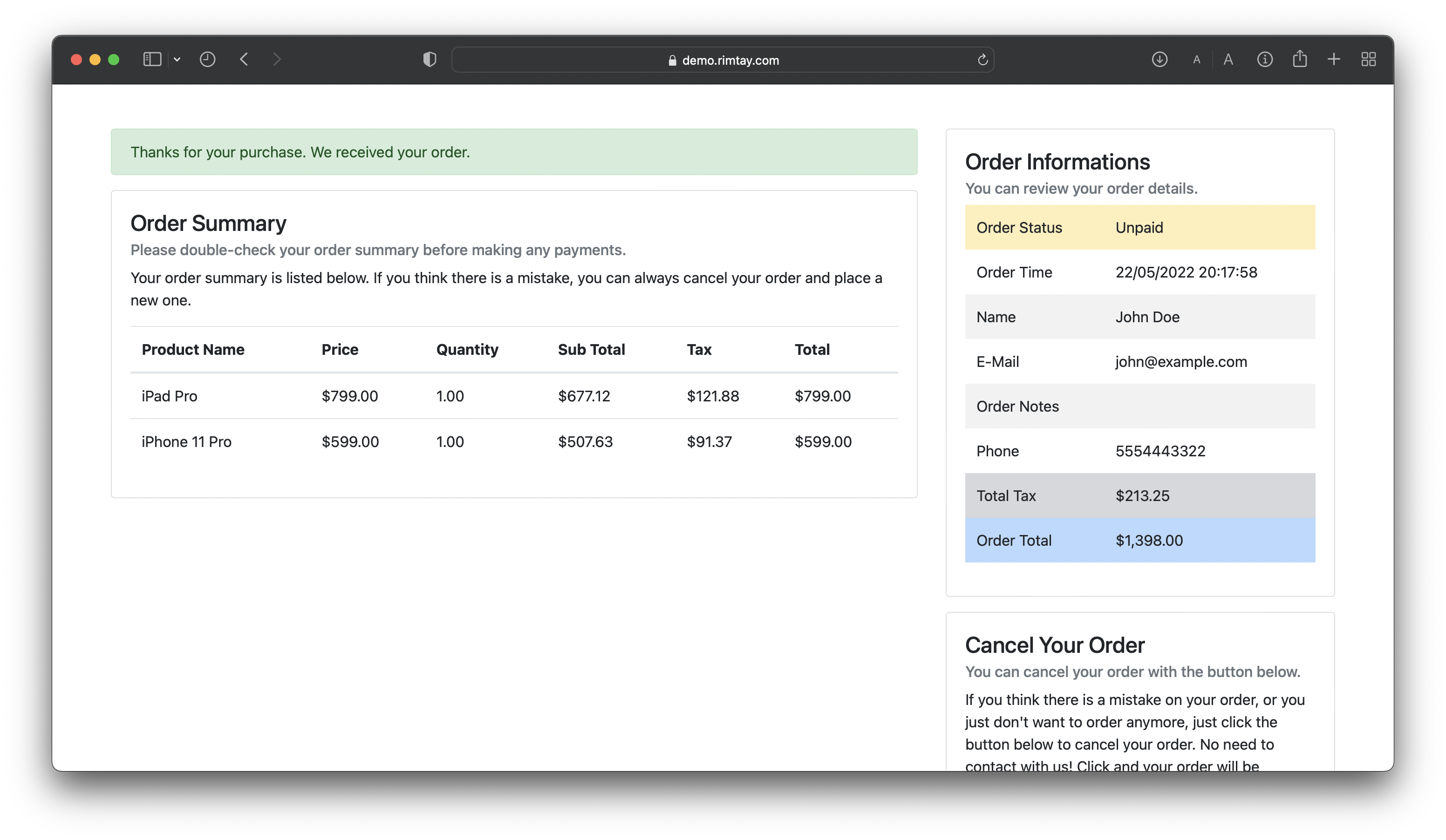 Multi Product Order Form 2 by altayevrim | CodeCanyon